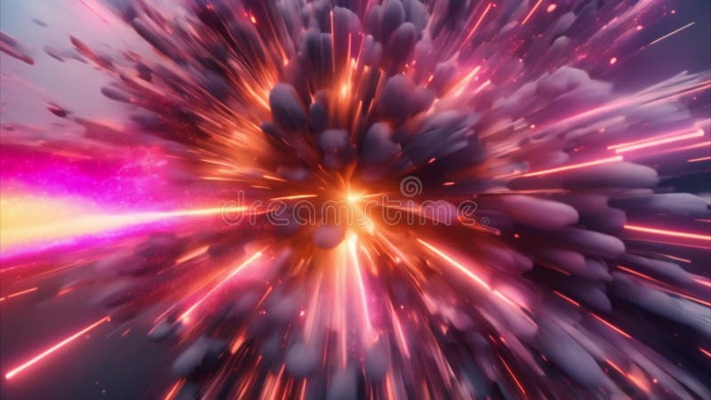 Abstract Explosion with Bright Lights Stock Video - Video of rays ...