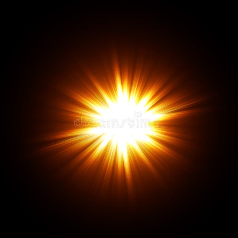 Abstract Explosion of Bright Lines with Light in the Center. Stock ...