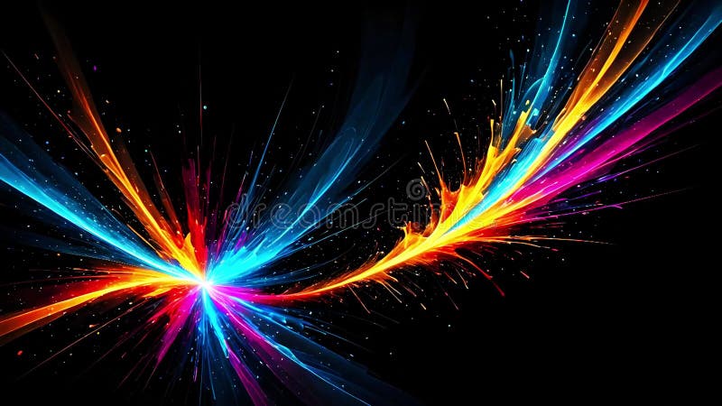Abstract Explosion in Bright Spectrum Stock Video - Video of cosmic ...