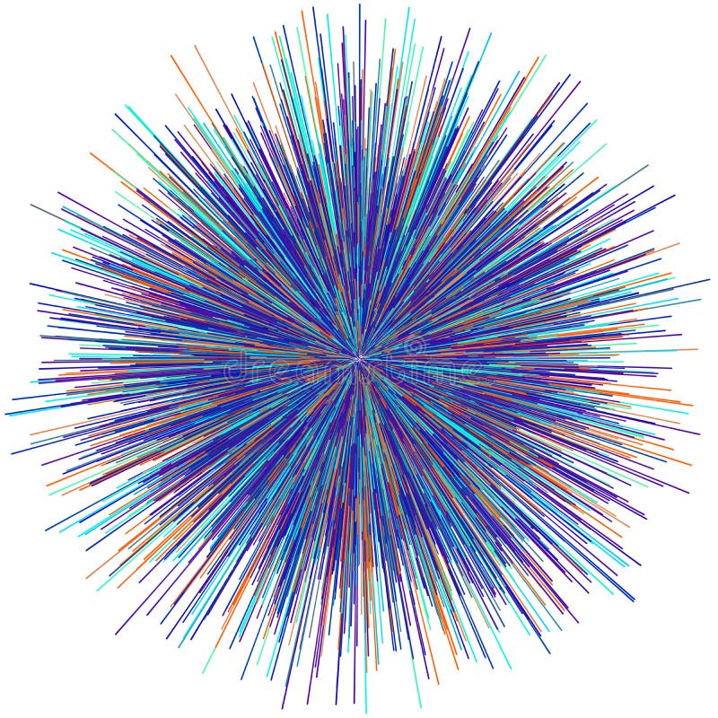 Abstract Explosion Burst of Fireworks Light Stock Illustration ...