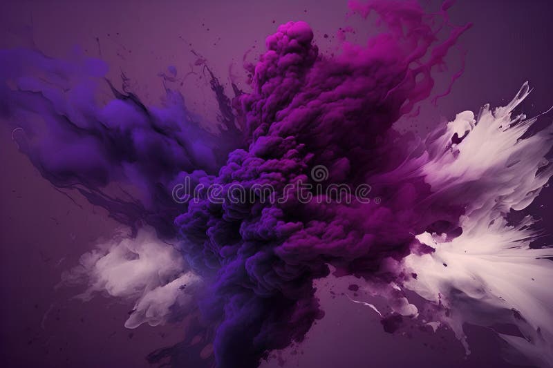 Abstract Explosion of Colored Ink in Water. 3d Rendering, 3d ...