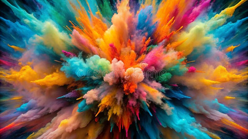 Abstract Explosion of Colors and Creativity Generative AI Stock ...