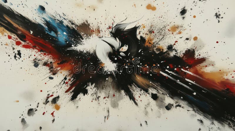 An Abstract Explosion of Colors Depicting Dynamic Movement and Emotion ...