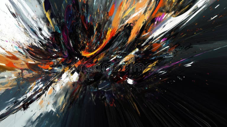 Abstract Explosion of Colors and Shapes Creating Dynamic Visual Energy ...