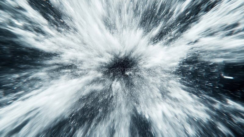 Abstract Explosion Effect Spreading Particles and Energy in Space Stock ...
