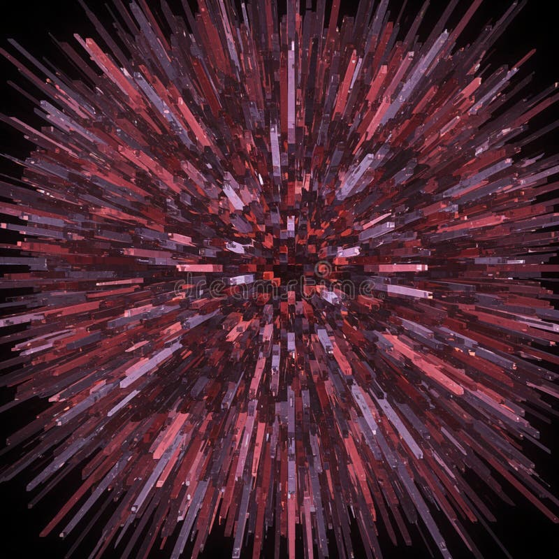 Elongated Rectangular Prisms Radiating Stock Illustrations – 15 ...