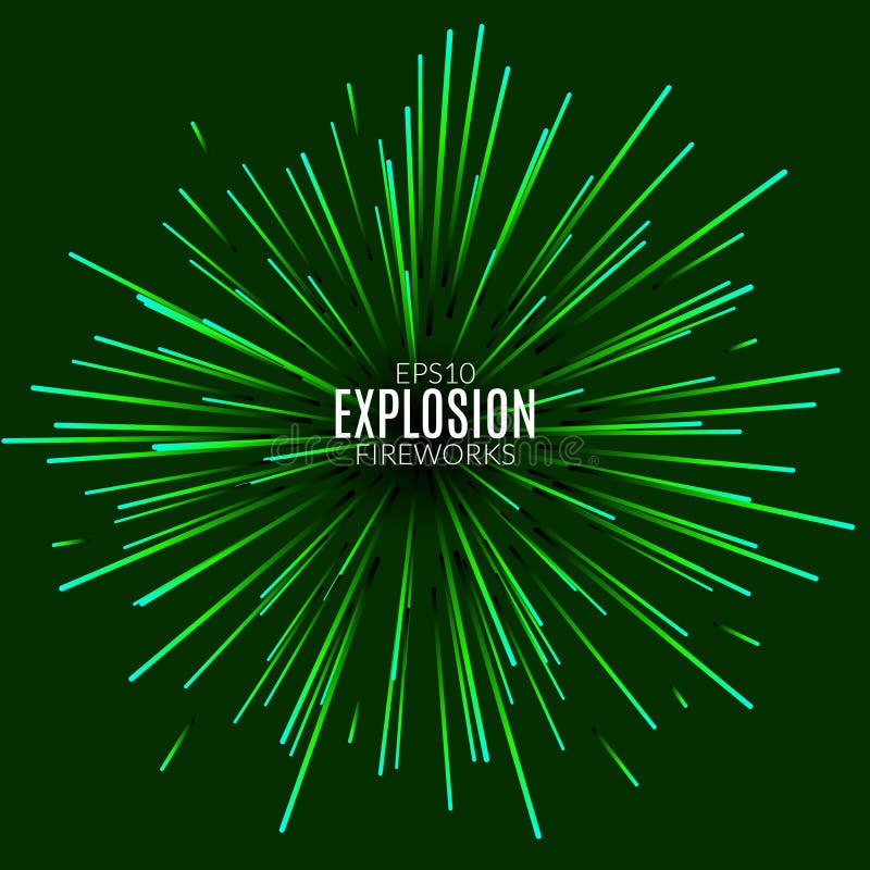Abstract Explosion Lines Firework Concept. Technology Modern Design ...