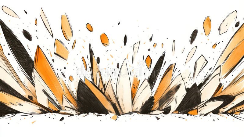 Abstract Explosion of Shapes and Colors Suggesting Energy and Movement ...