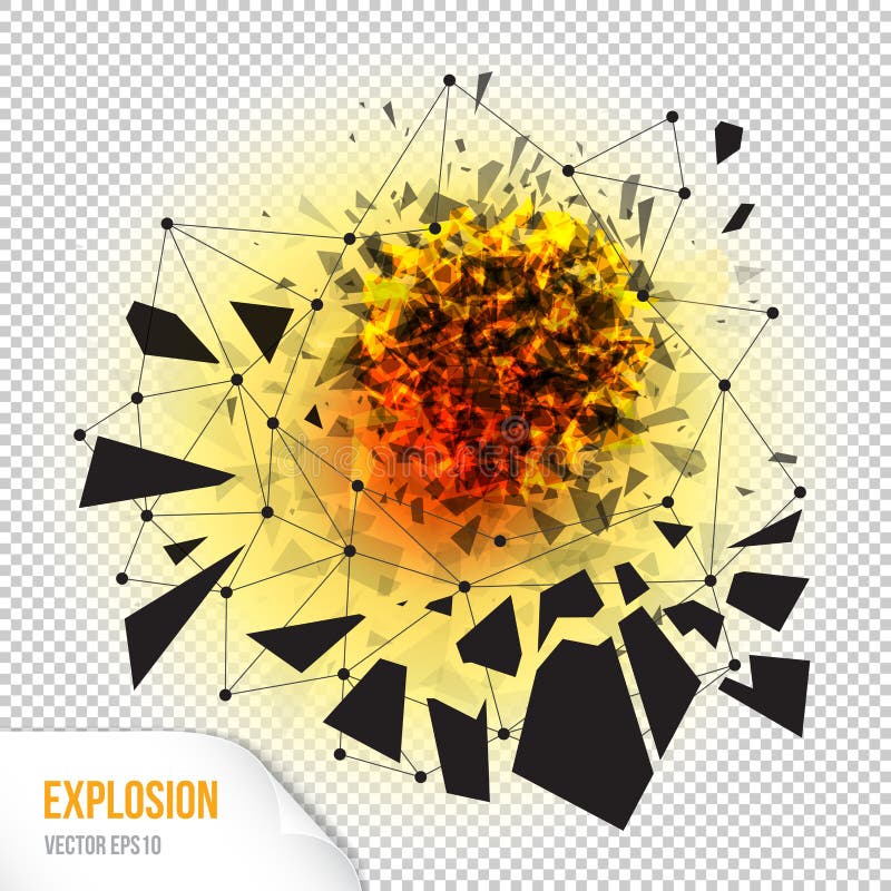 Abstract Explosion with Sharp Debris Stock Vector - Illustration of ...