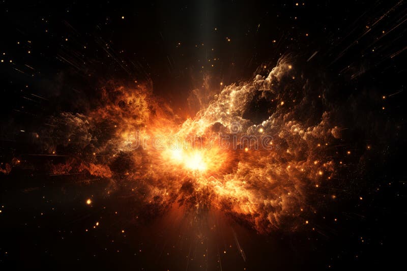 Abstract Explosion in Space. Global Accident in the Galaxy. AI ...