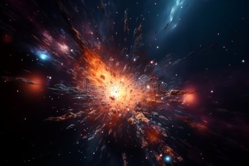 Abstract Explosion in Space. Global Accident in the Galaxy. AI ...