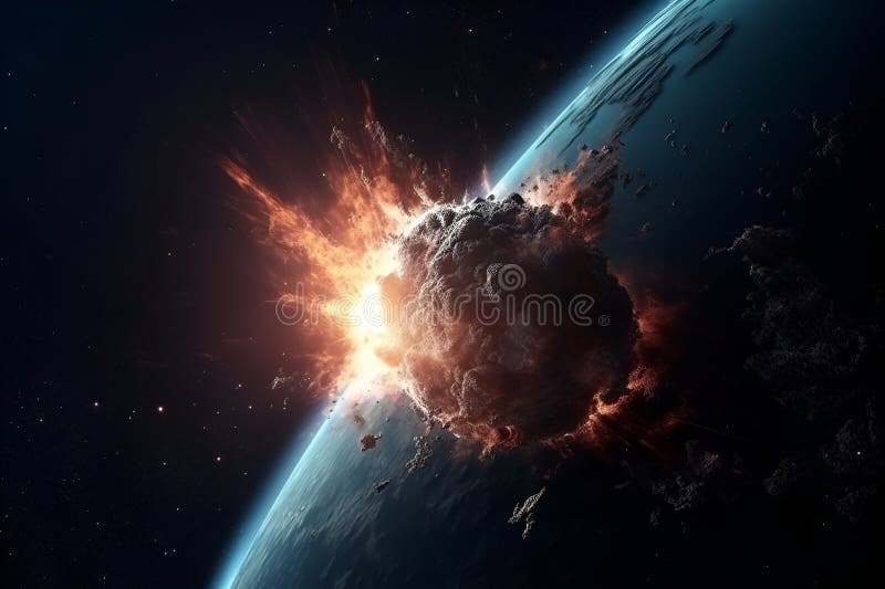 Abstract Explosion in Space. Global Accident in the Galaxy. AI ...