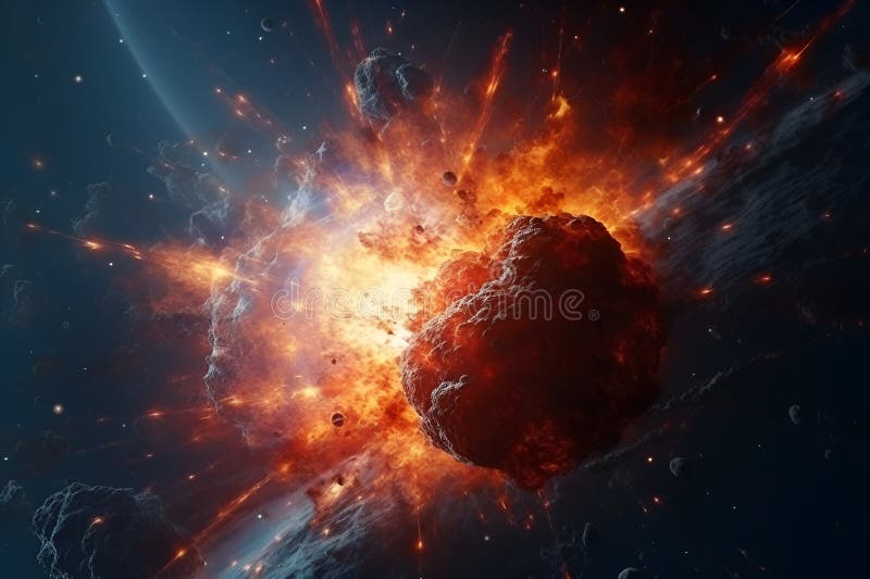 Abstract Explosion in Space. Global Accident in the Galaxy. AI ...