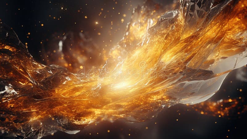 Abstract Explosion in Space with Rocks and Stones Burst in Flame, Sci ...