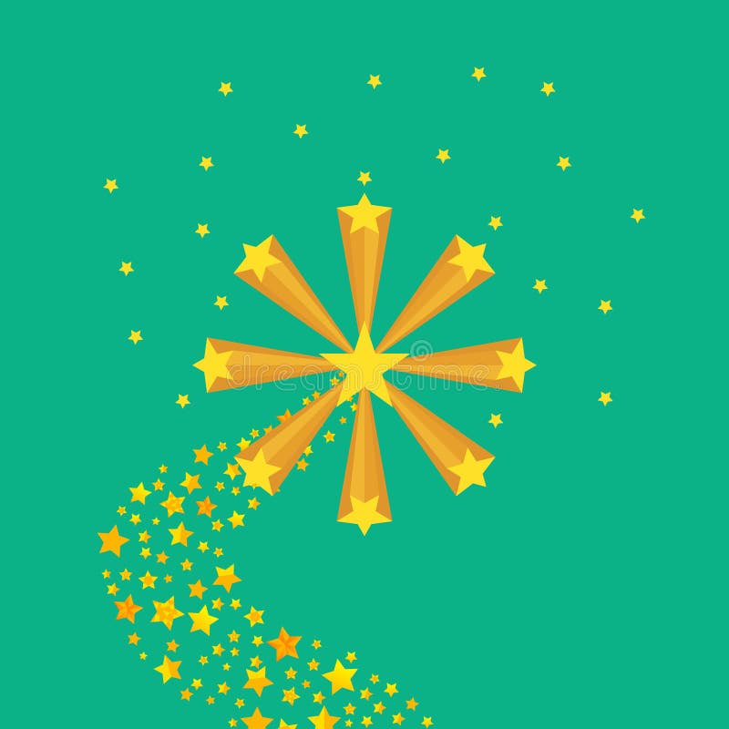 Abstract Explosion of Stars Stock Illustration - Illustration of icon ...