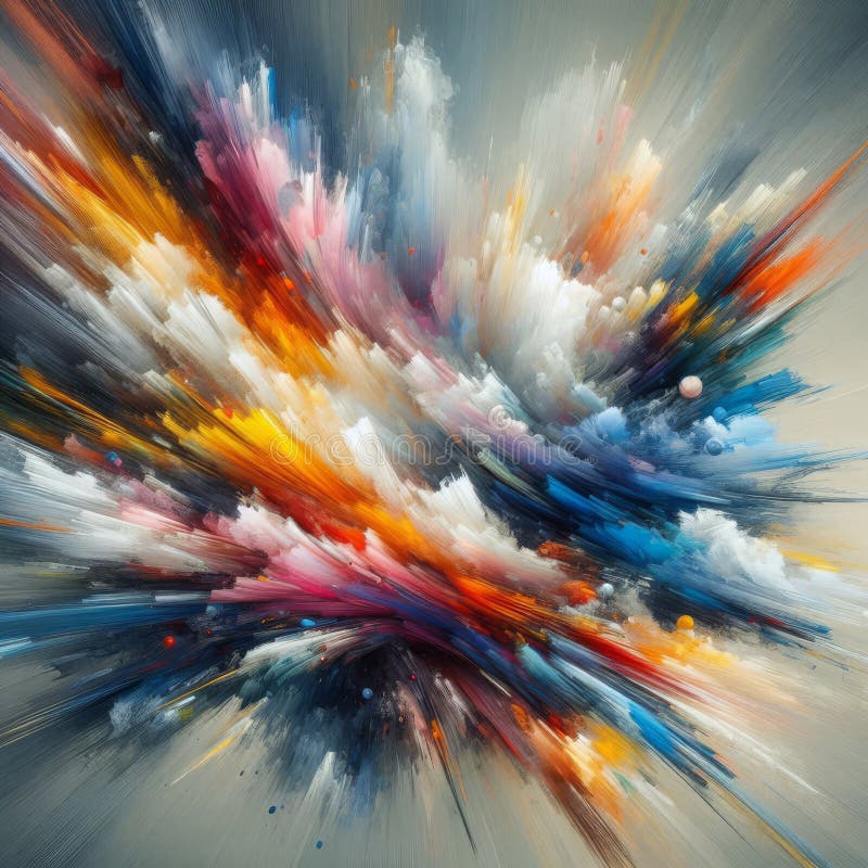 Abstract Art Explosion in Pink and Gray Stock Photo - Image of decor ...