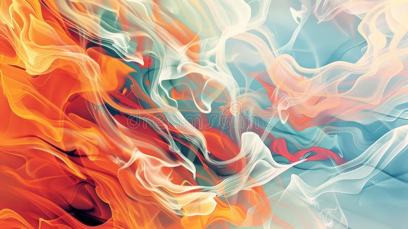 Abstract Expression of Fire and Ice, a Metaphor for Opposing Forces in ...