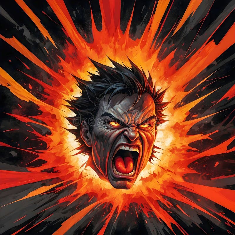 An Abstract Expression of Human Anger Centered Around the Screaming ...