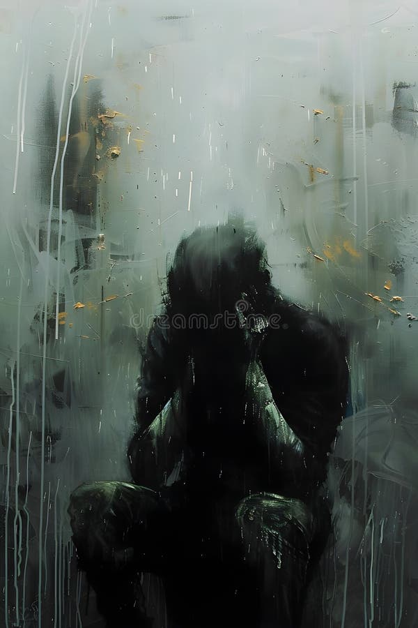 Abstract Expression of Isolation and Emotion Stock Illustration ...