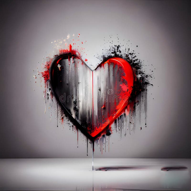 Abstract Expression of Regret for Past Love, Concept Art Stock ...