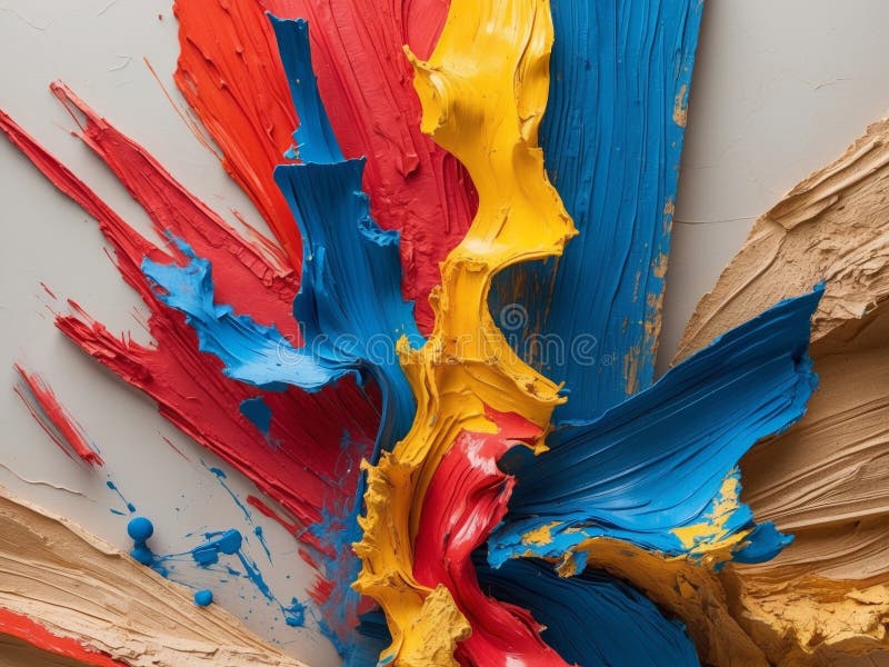 Abstract Expression of Vibrant Colors and Textures Stock Photo - Image ...