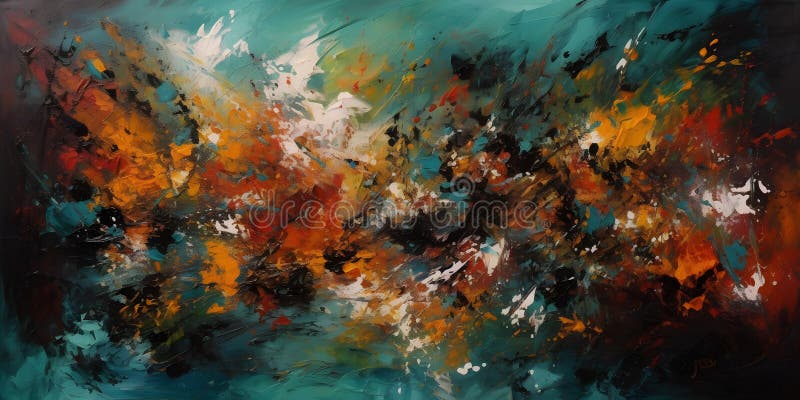 Abstract Expressionism Action Painting Color Field Textur Five Created ...