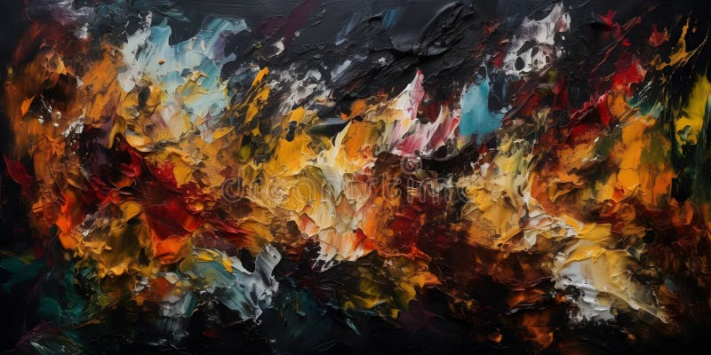 Abstract Expressionism Action Painting Color Field Textur Seven Created ...