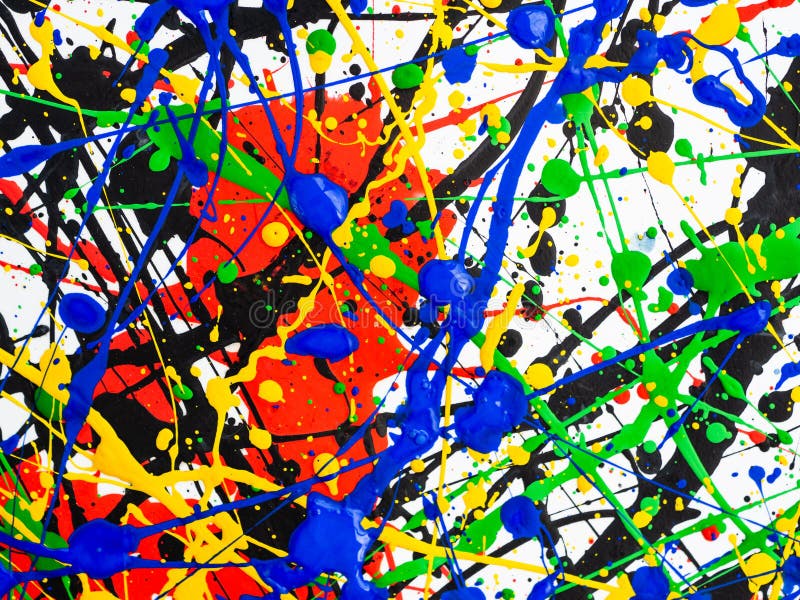 Abstract Expressionism Art Creative Background. Art of Splashes and ...