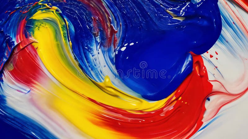 Abstract Expressionism Background with Colorful Paints Texture. AI ...