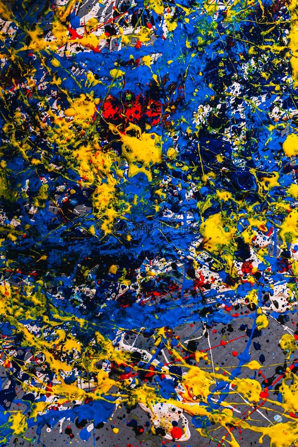 Abstract Expressonism. Picture Painted Using the Technique of Dripping ...