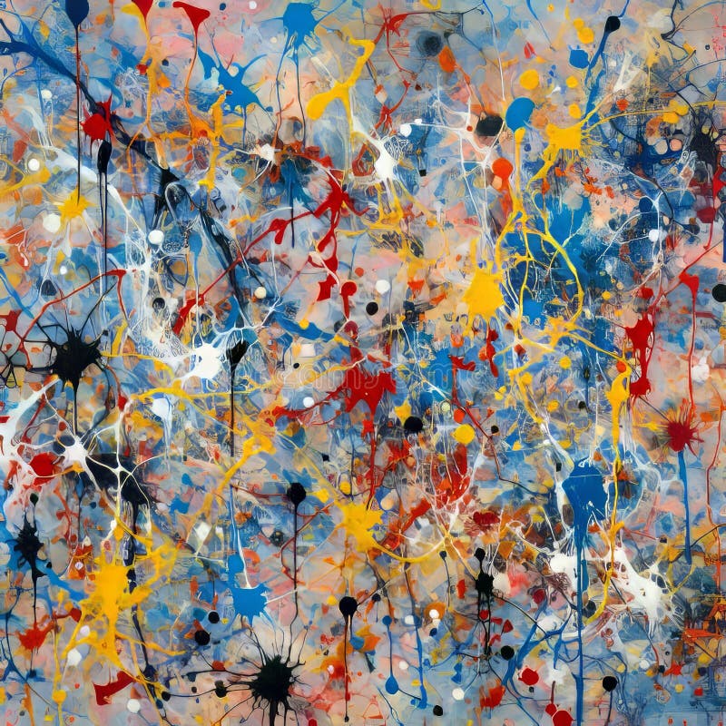 Abstract Expressionism Jackson Pollock Different Shades of Blu Stock ...