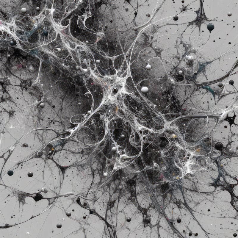 Abstract Expressionism Black and White Patterns Stock Illustration ...