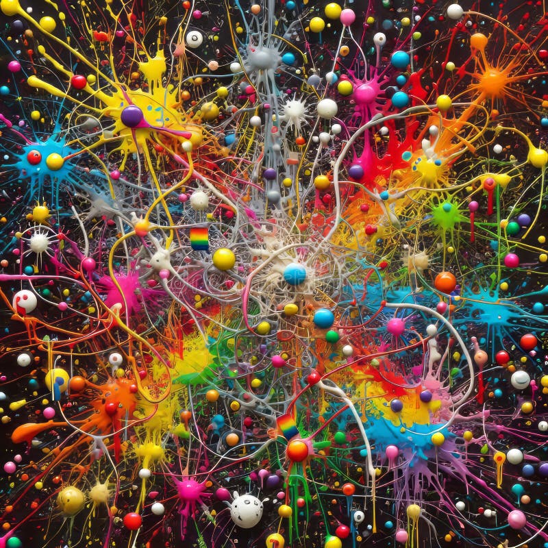 Abstract Expressionism Pride Colors and Patterns Stock Illustration ...