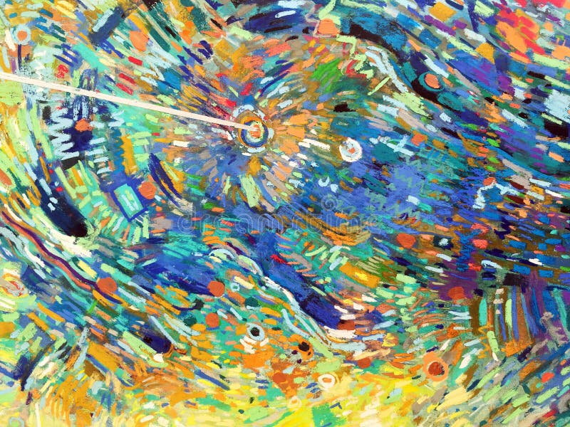 Abstract Expressionism Style with Light Clouds, Blue Sky Stock ...