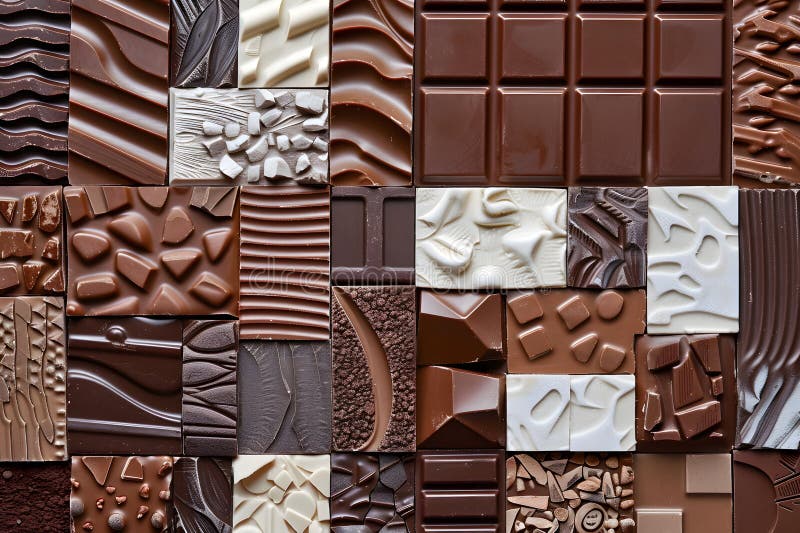 Abstract Expressionist Arrangement of Chocolate Bars Stock Illustration ...