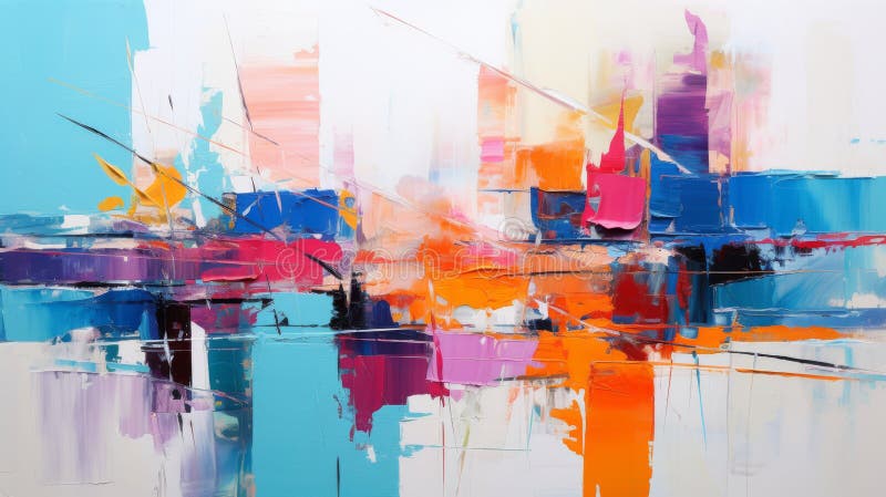 Abstract Expressionist Canvas Reflecting Emotional Intensity ...