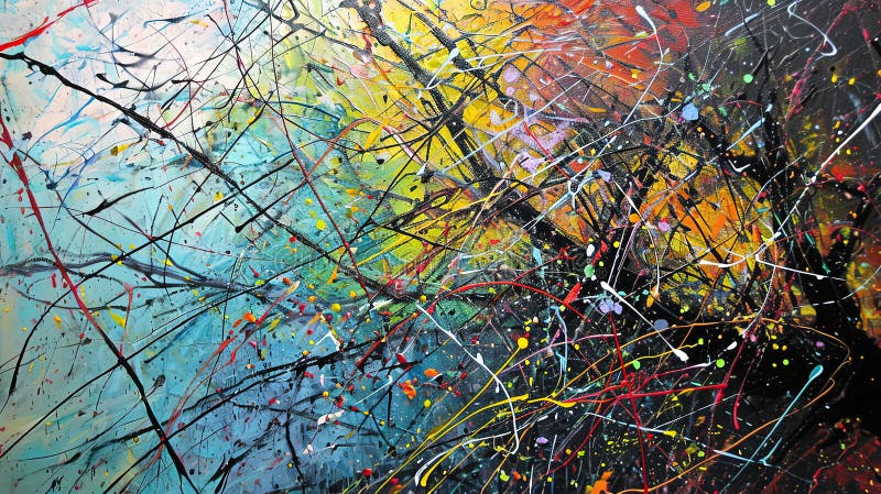 Abstract Expressionist Chaos Stock Image - Image of nature, leaf: 302666285