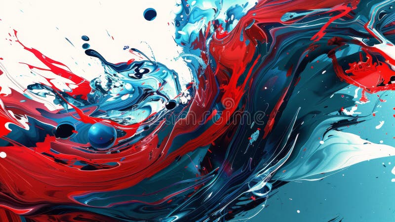 Abstract Expressionist Color Explosion Artwork Stock Illustration ...