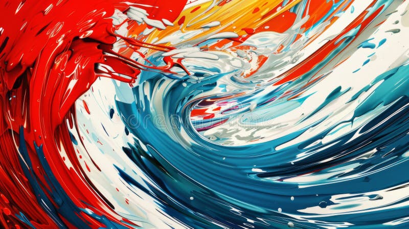 Abstract Expressionist Color Explosion Artwork Stock Illustration ...