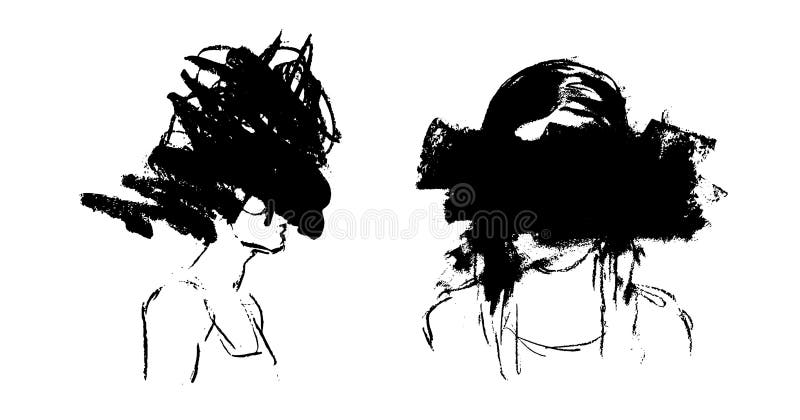 Abstract Expressionist Illustration Depicting Mental Health Struggles ...