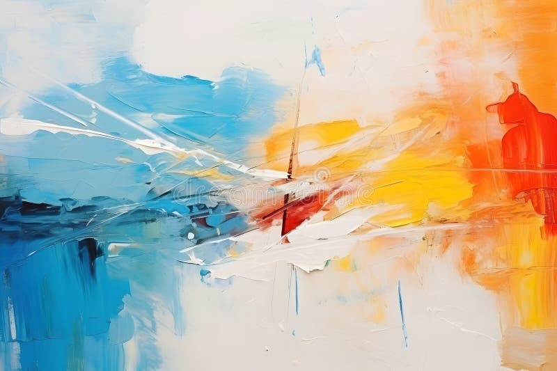 Abstract Expressionist Painting. Stock Illustration - Illustration of ...