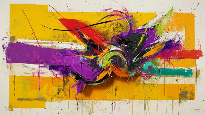 The Abstract Expressionistic Style is Presented through Dynamic Brush ...