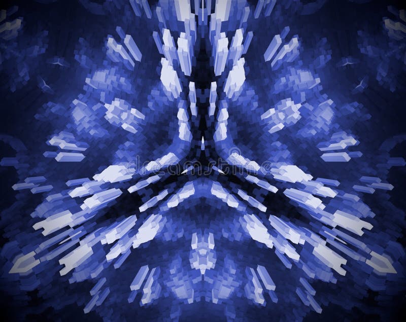 Abstract Extruded Mandala 3D Illustration 3 Sided Star Stock ...