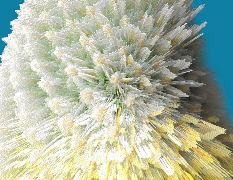 Abstract Extruded Mandala 3D Illustration Stock Illustration ...