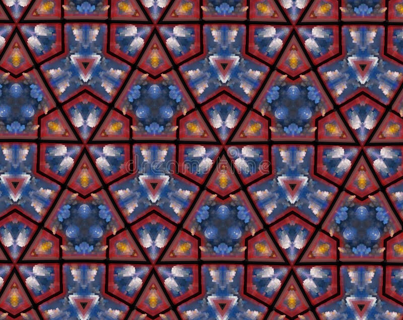 Abstract Extruded Triangle Pattern 3D Illustration Stock Illustration ...