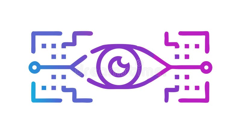 Abstract Eye Biometric Technology, Vector Design Generative AI Stock ...
