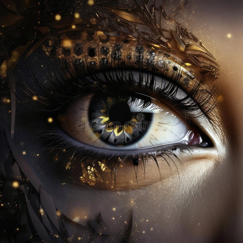 Abstract eye closeup stock illustration. Illustration of data - 273703132