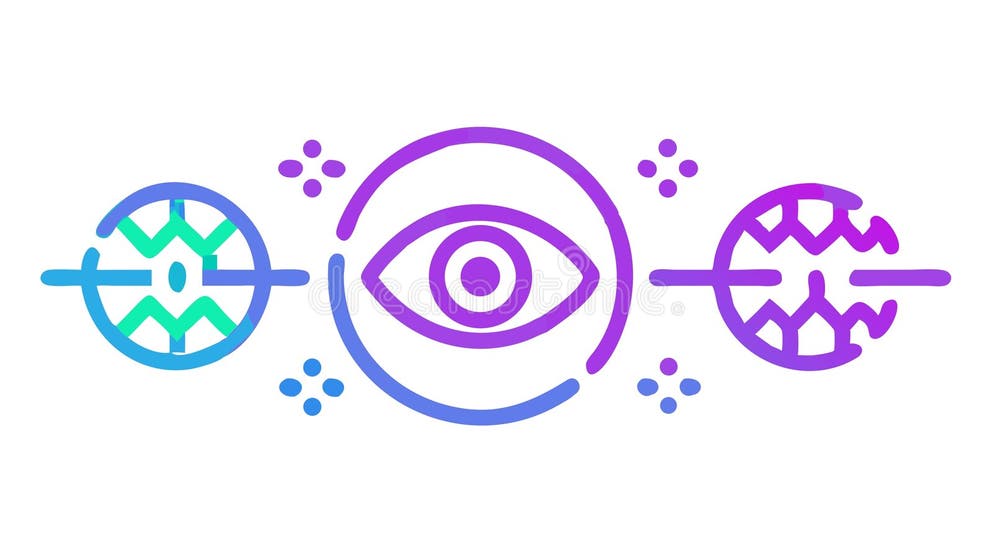 Abstract Eye and Data Connections, Digital Perception, Vector Design ...