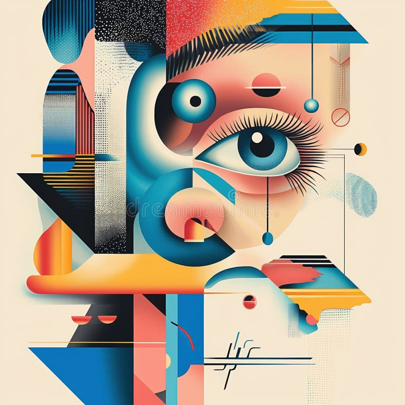 Abstract Eye Design with Vibrant Colors Stock Illustration ...