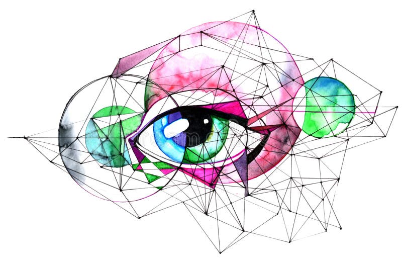 Abstract eye stock illustration. Illustration of geometrical - 145958263